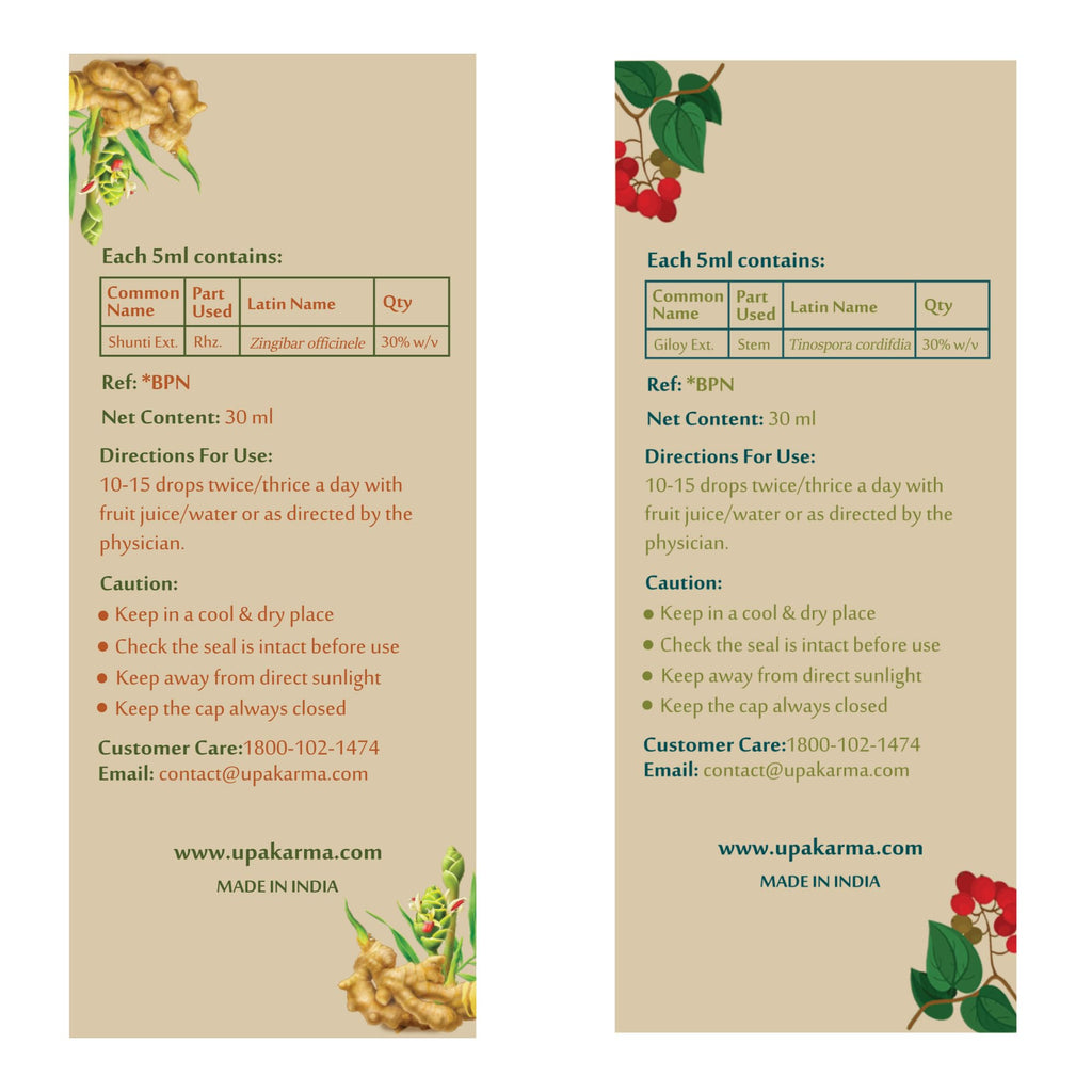 UPAKARMA Ayurveda ginger wellness formula