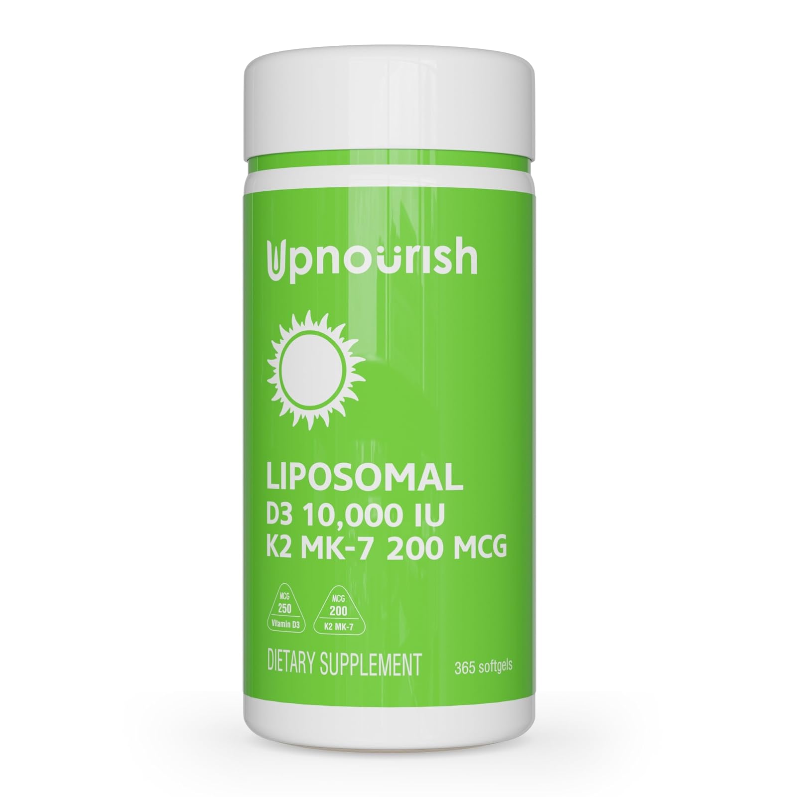 UpNourish Vitamin D3 K2 softgels