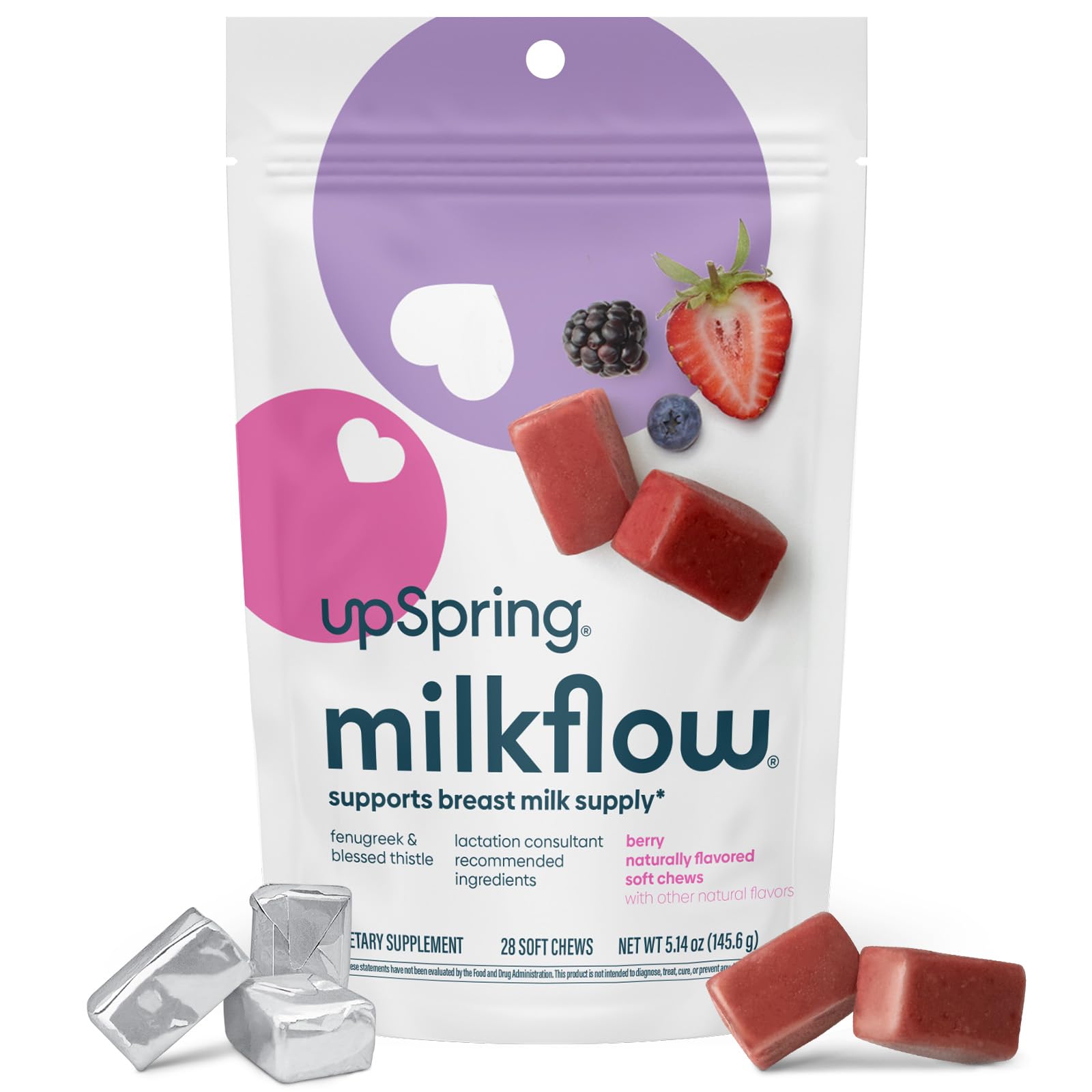 UpSpring lactation supplement mixed berry snacks