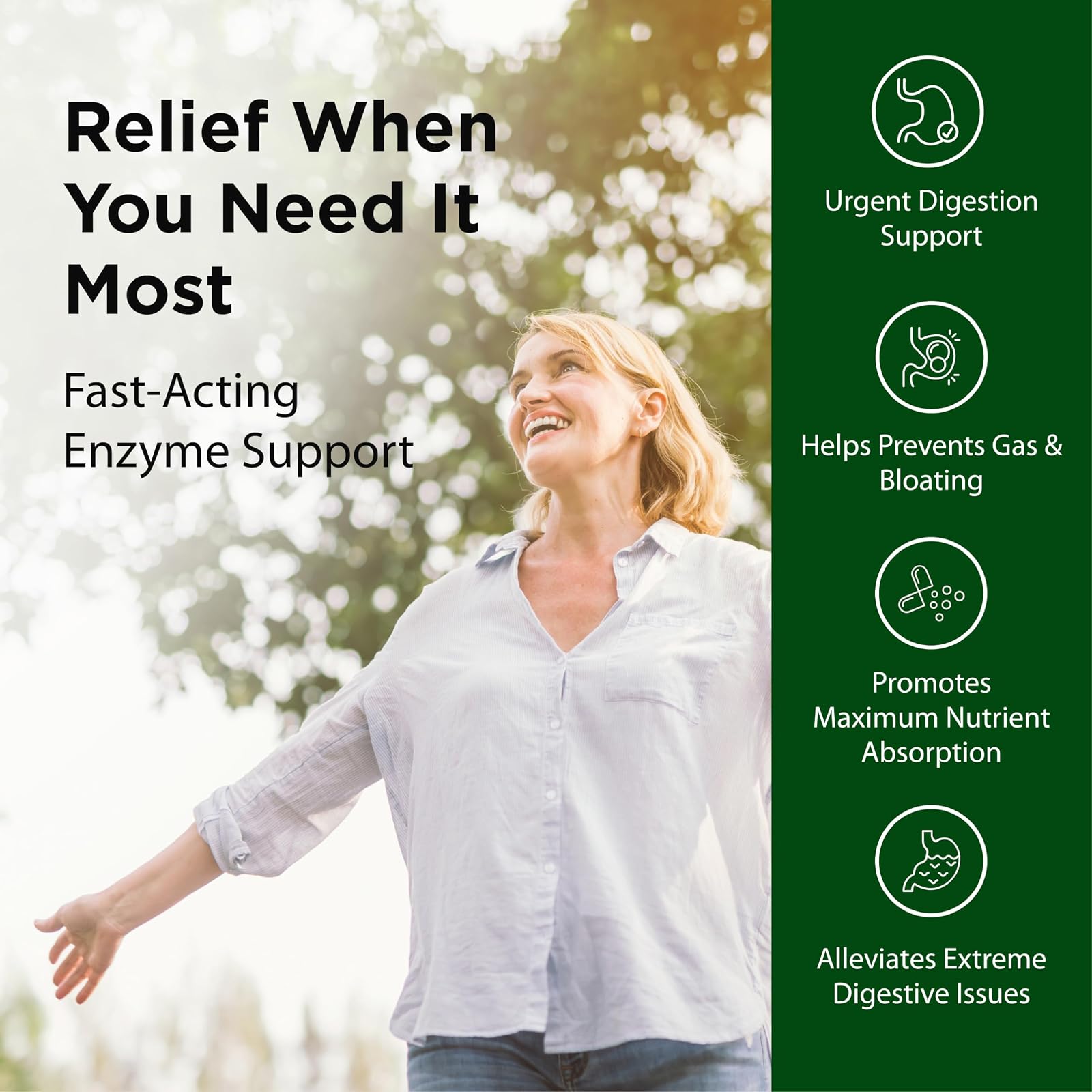 urgent support digestive enzymes for bloating relief