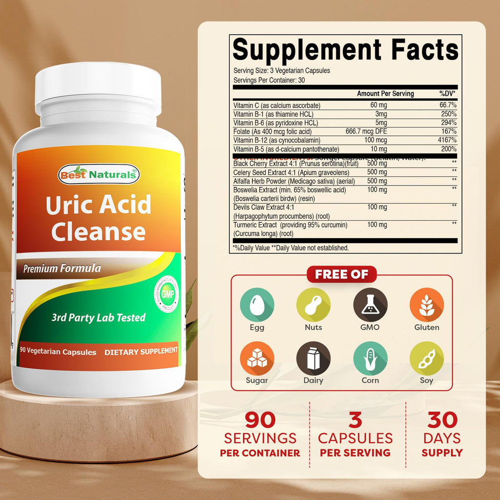 Uric acid cleanse multivitamin for men