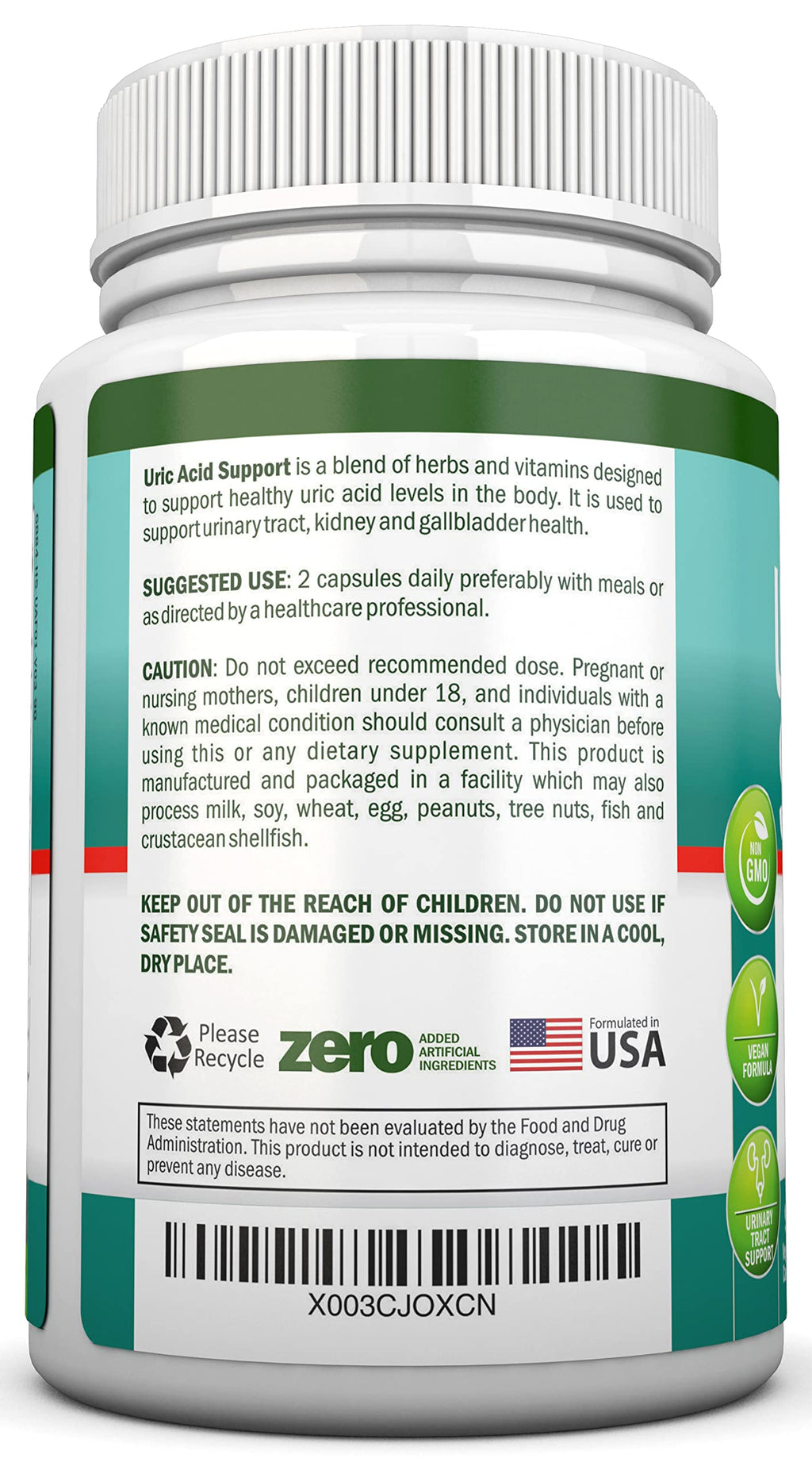 Uric Acid Flush vegan herbal formula
