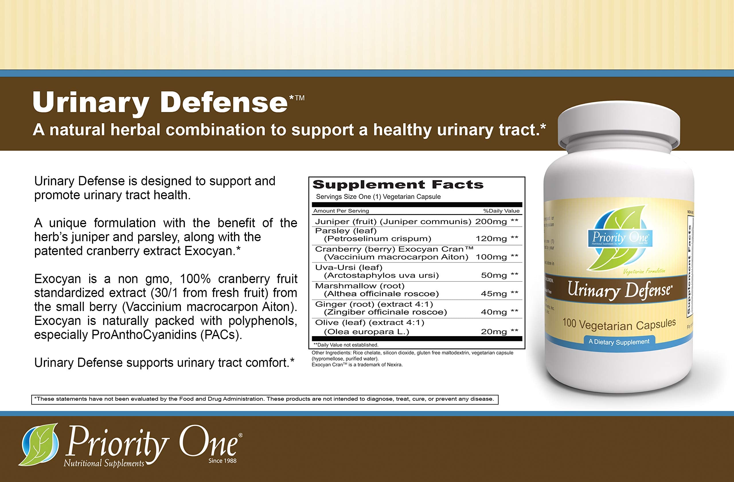 urinary defense blended vitamin formula