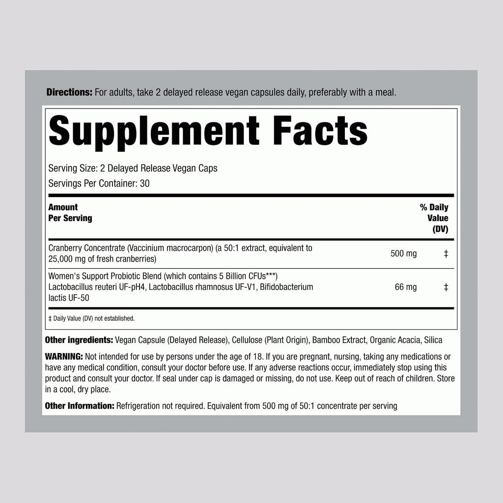 Urinary health support probiotics for women