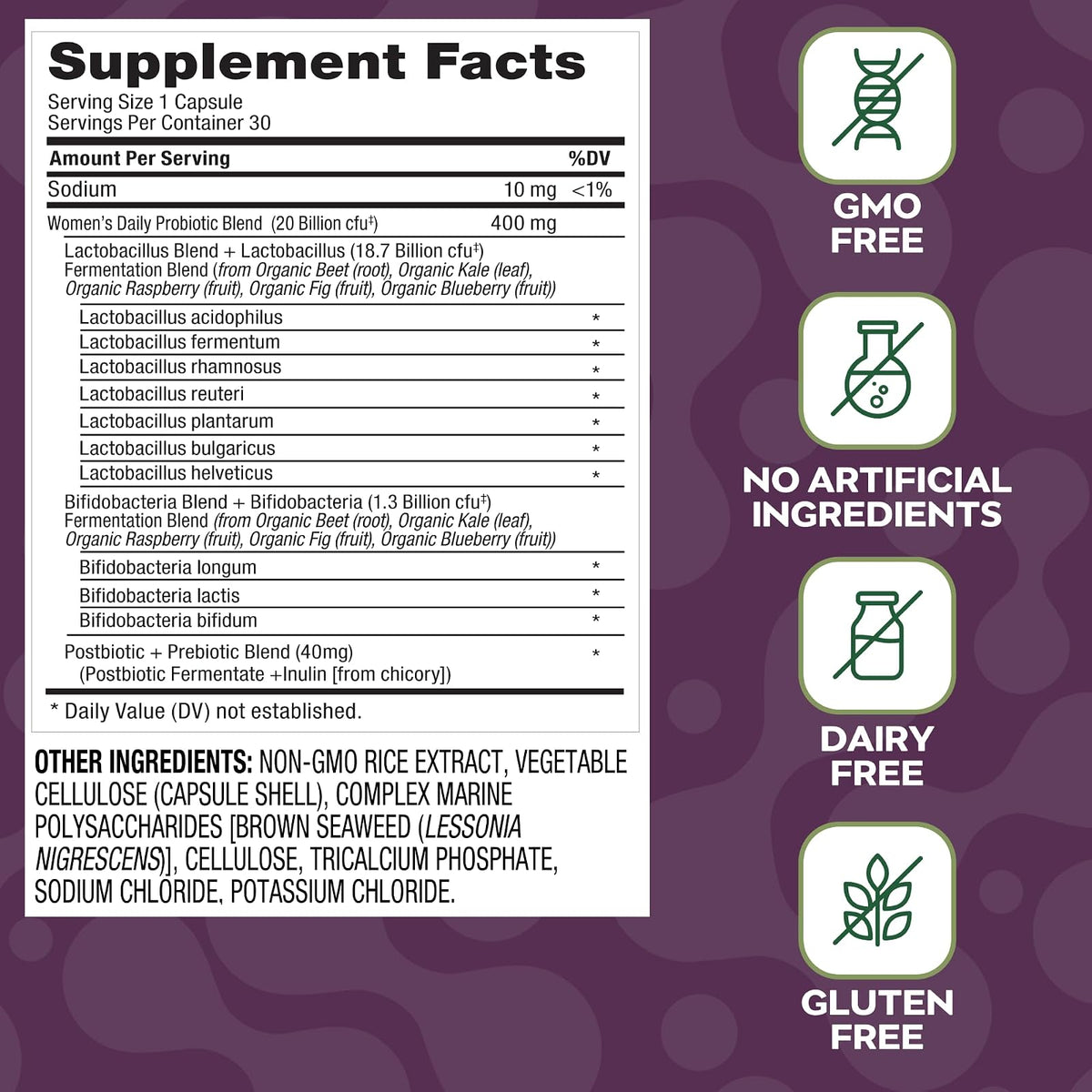 Urinary support probiotic capsules