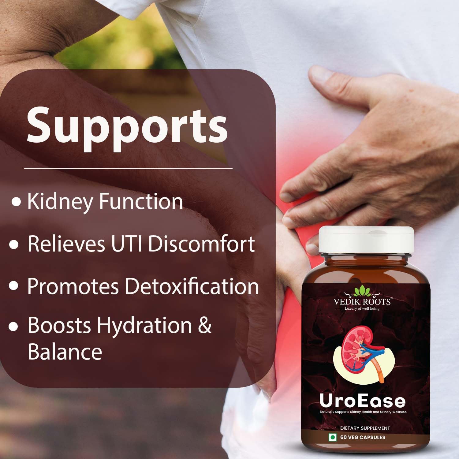 UroEase promotes overall kidney wellness