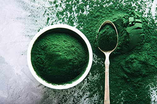 US grown spirulina in glass packaging
