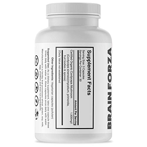USA grown cordyceps mushroom capsules