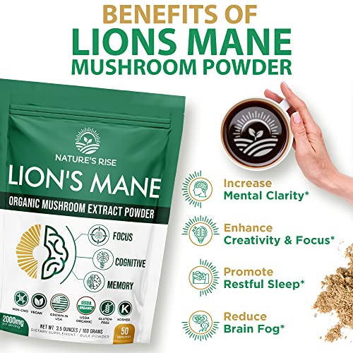 USA grown Lions Mane mushroom supplement