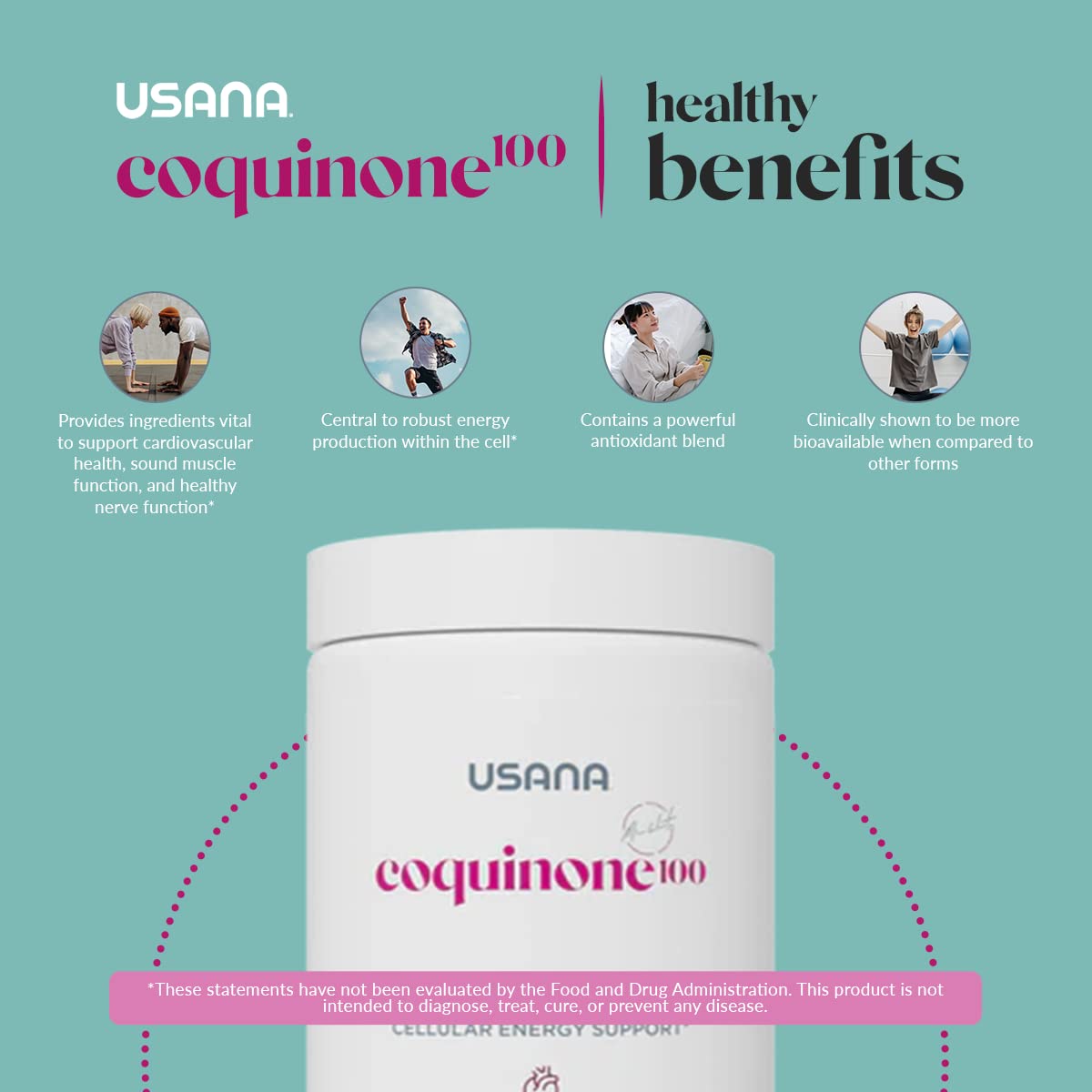 USANA CoQuinone 100 softgels for daily wellness