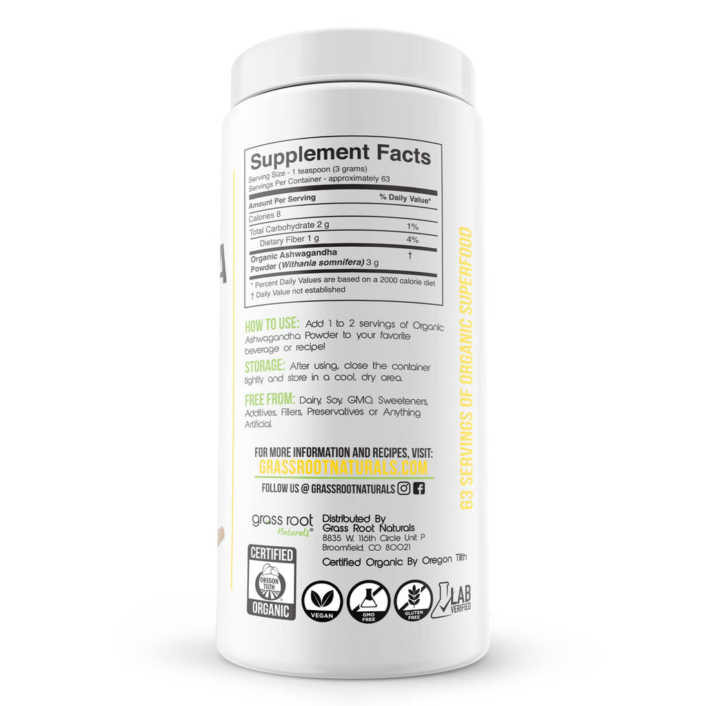 USDA certified ashwagandha for daily use