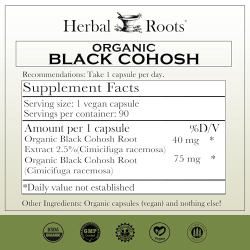 USDA certified black cohosh capsules