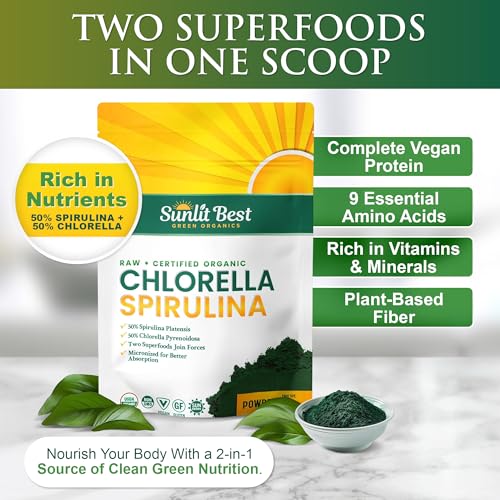 USDA certified chlorella spirulina blend
