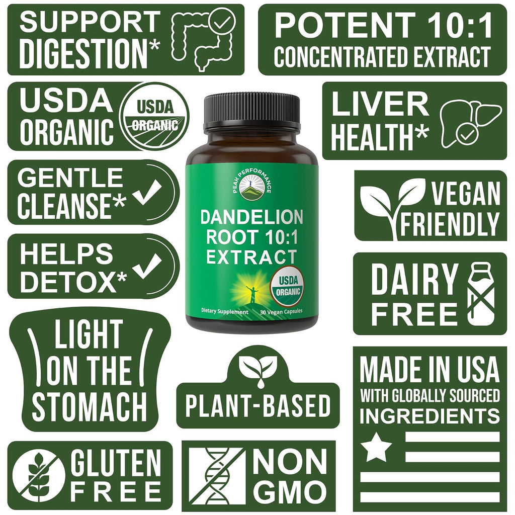 USDA certified dandelion root extract