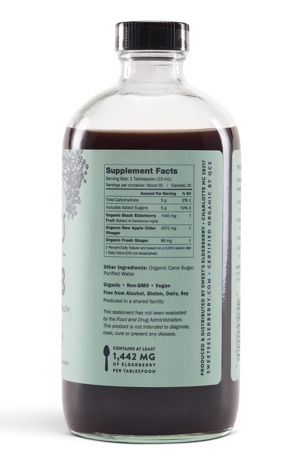 USDA certified elderberry health tonic