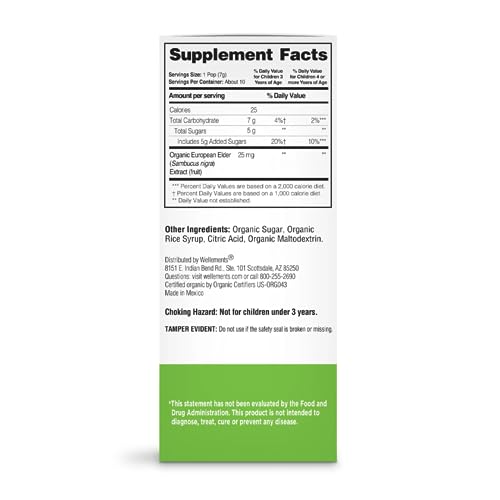 USDA certified elderberry pops