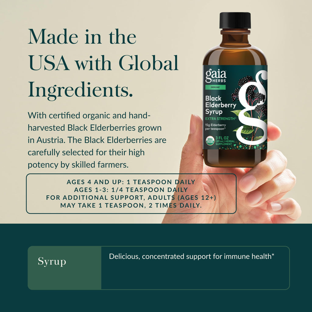 USDA certified elderberry syrup