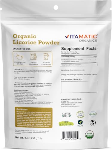 USDA certified licorice root supplement