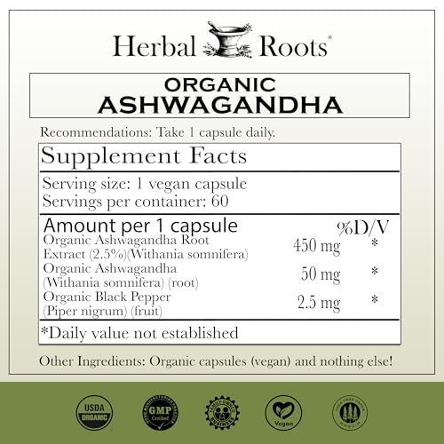 USDA certified organic ashwagandha supplement