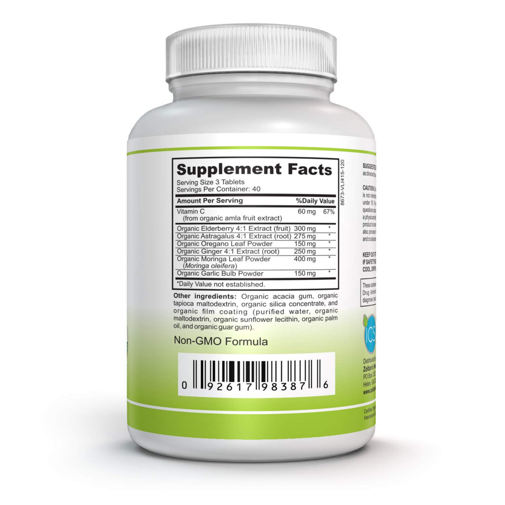 USDA certified organic elderberry tablets
