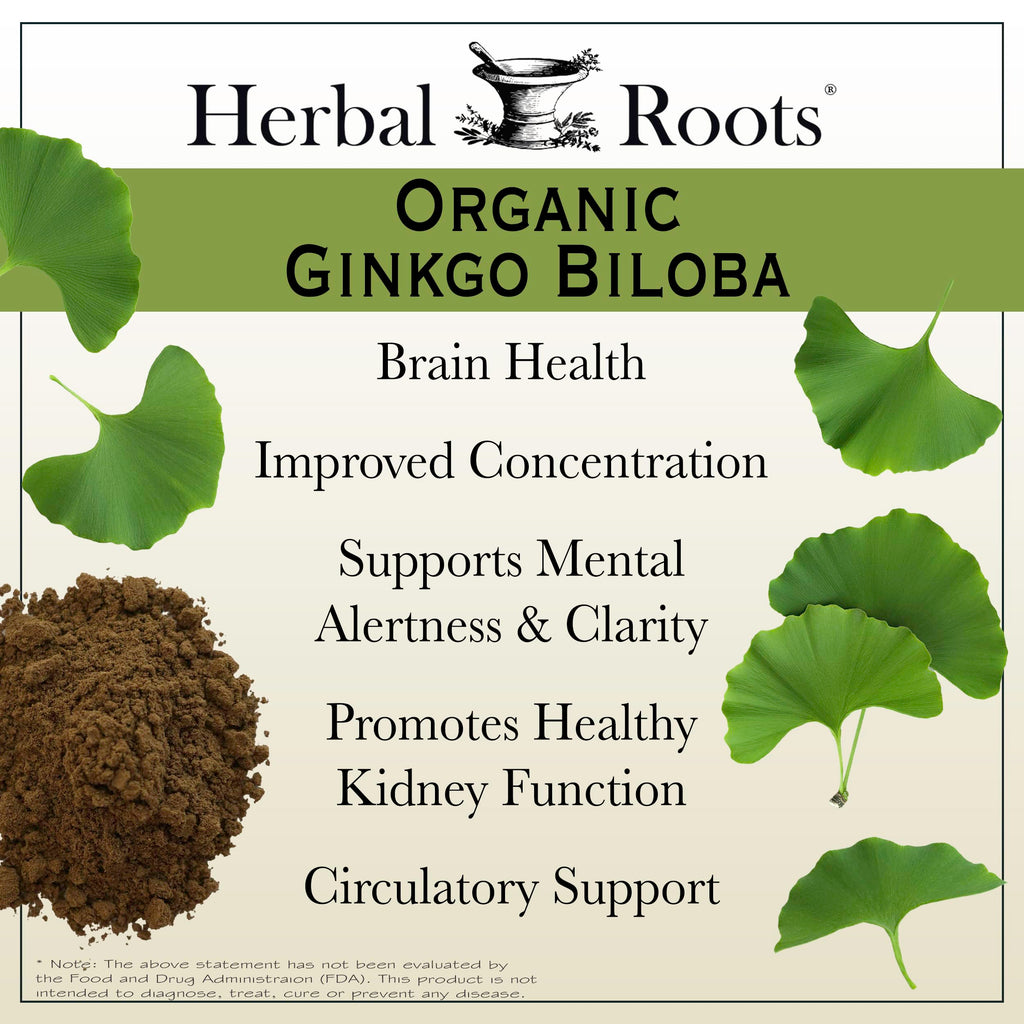 USDA certified organic ginkgo biloba