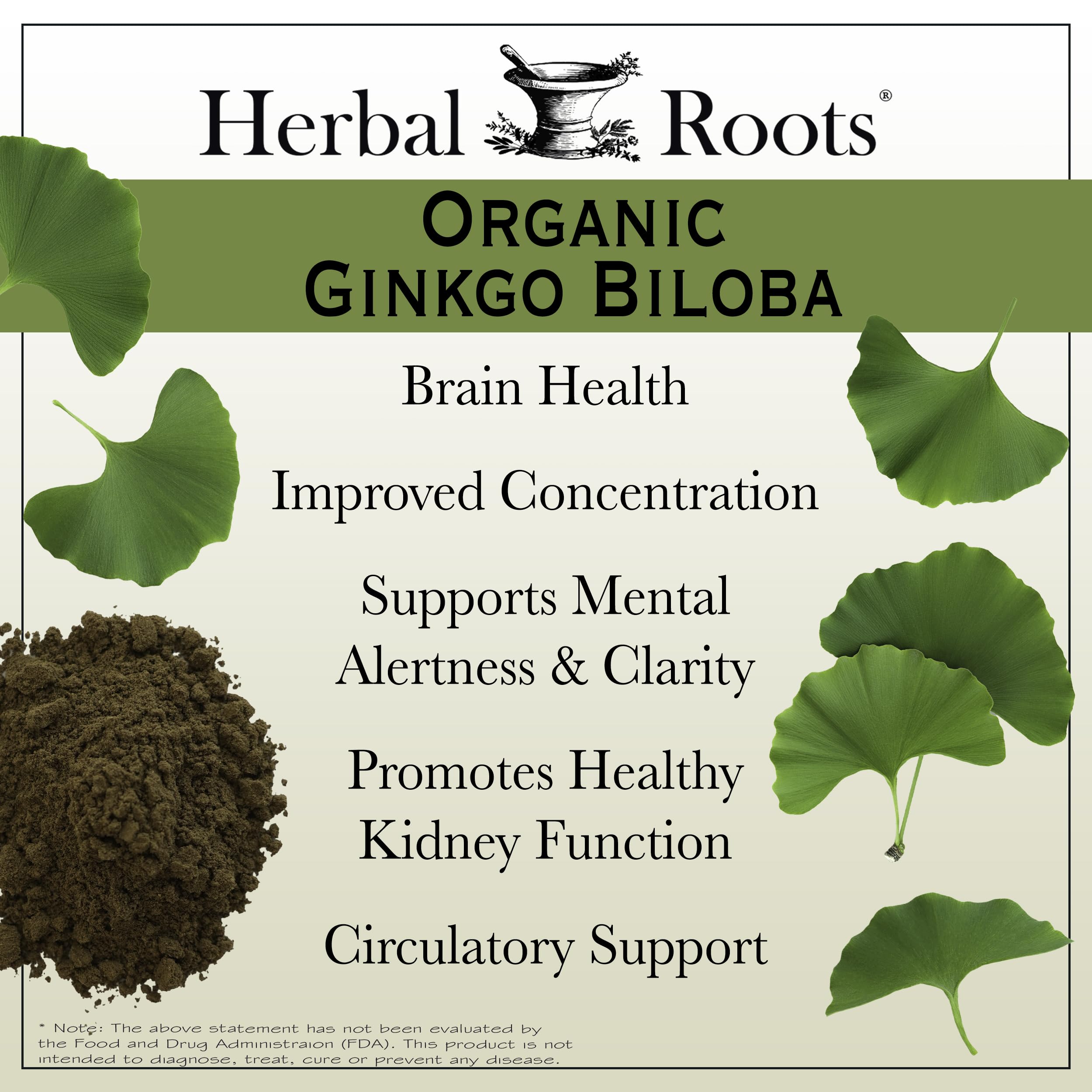 USDA certified organic ginkgo biloba