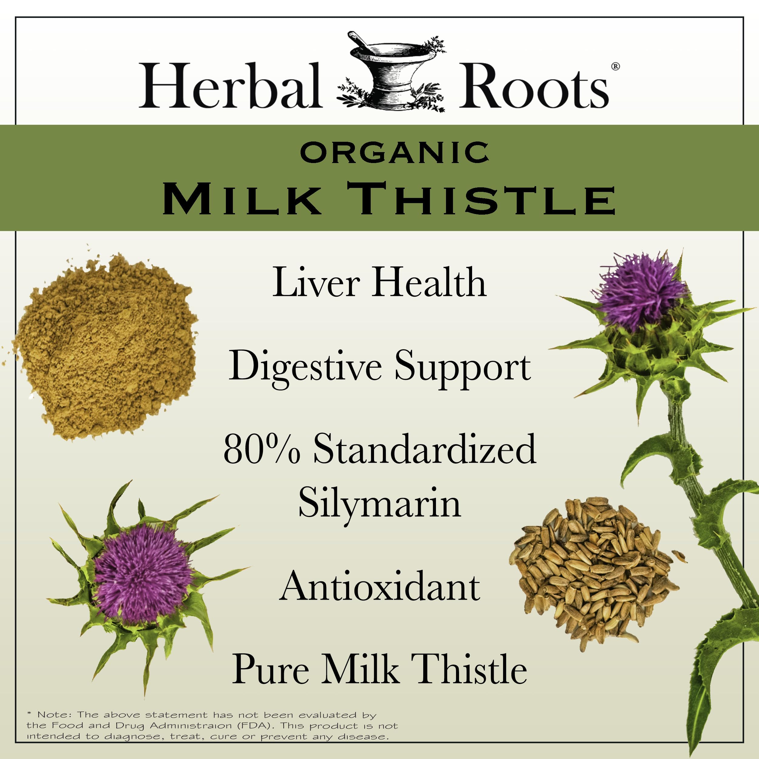 USDA certified organic milk thistle capsules