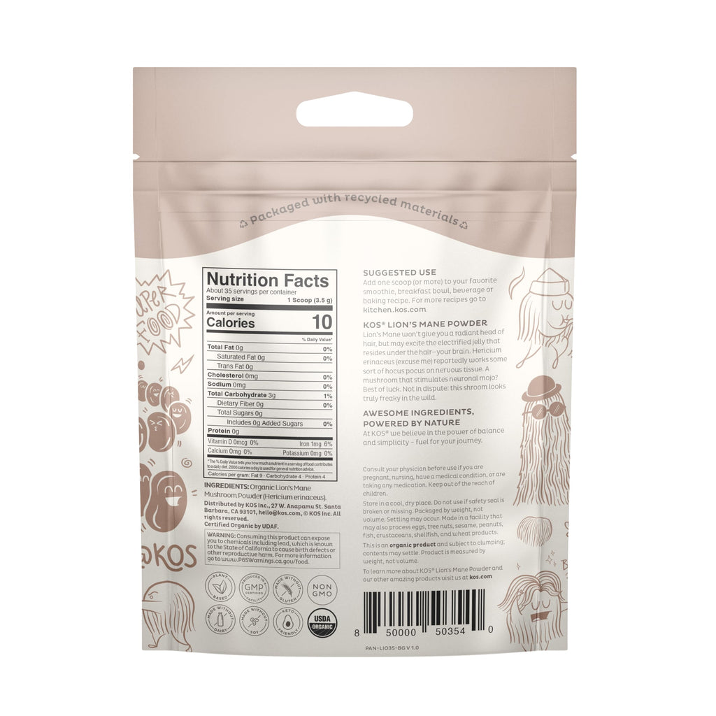 USDA certified organic mushroom supplement