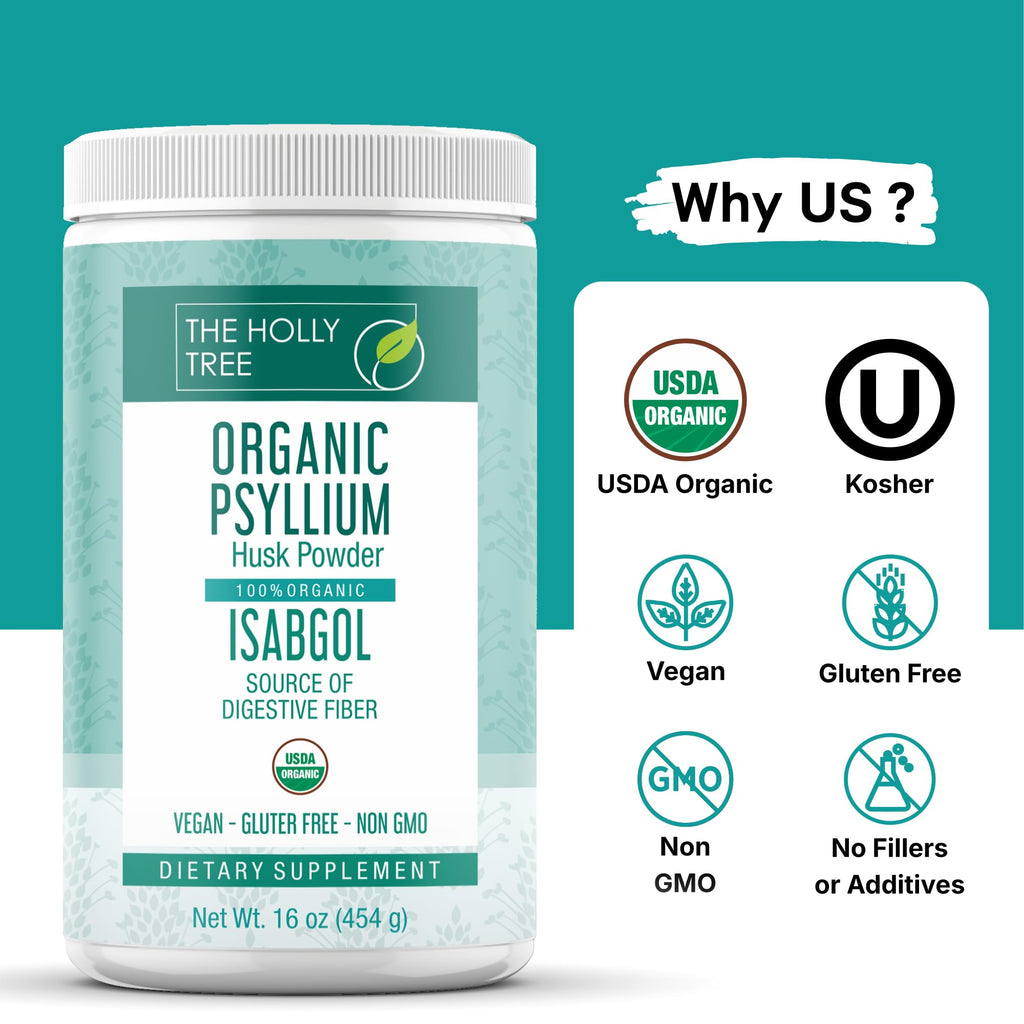 USDA certified organic psyllium supplement