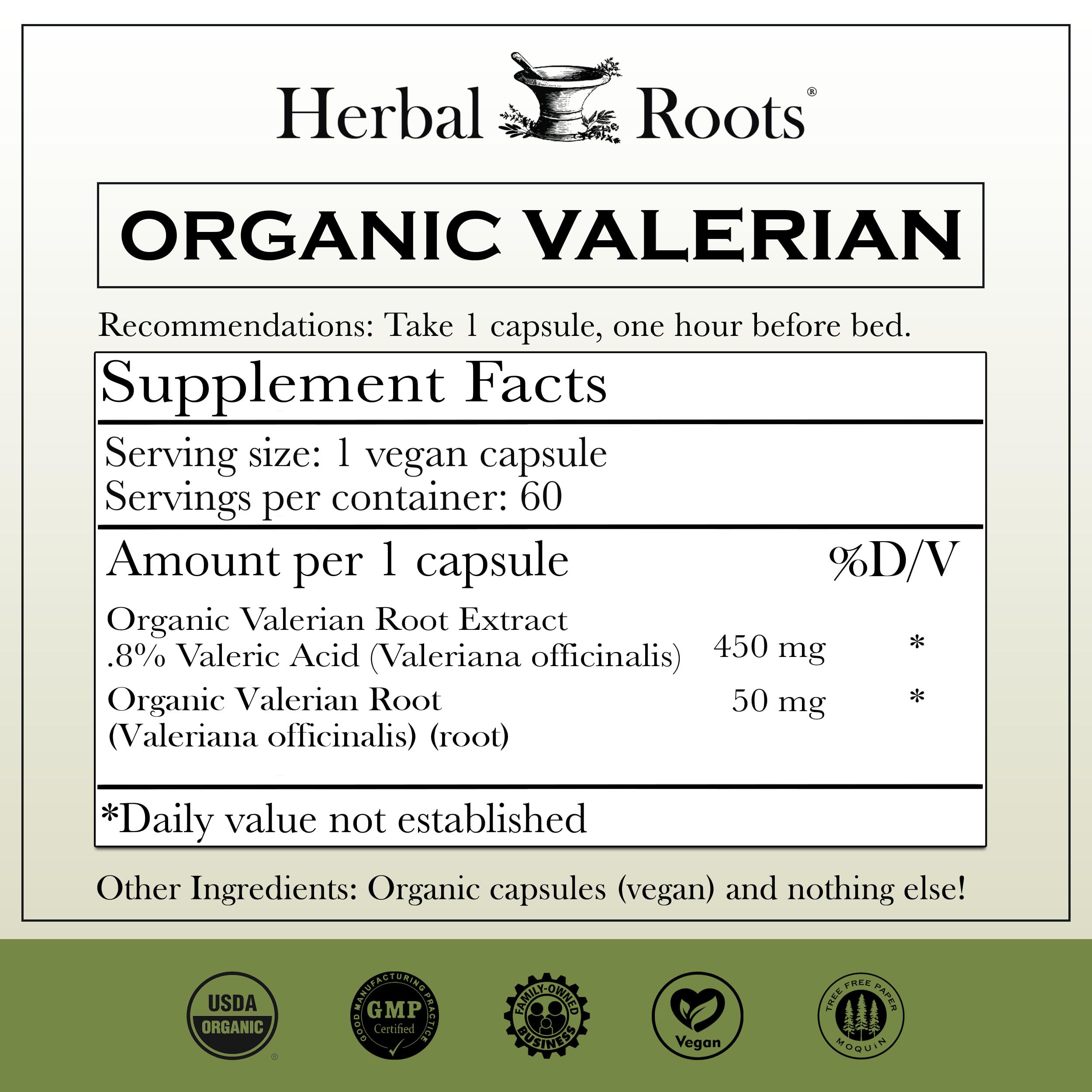 USDA certified organic valerian