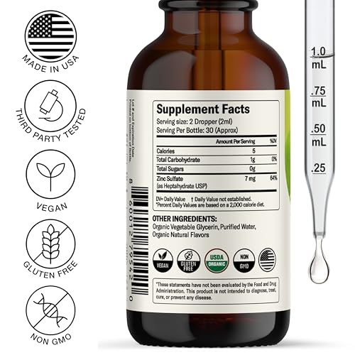 USDA certified organic zinc