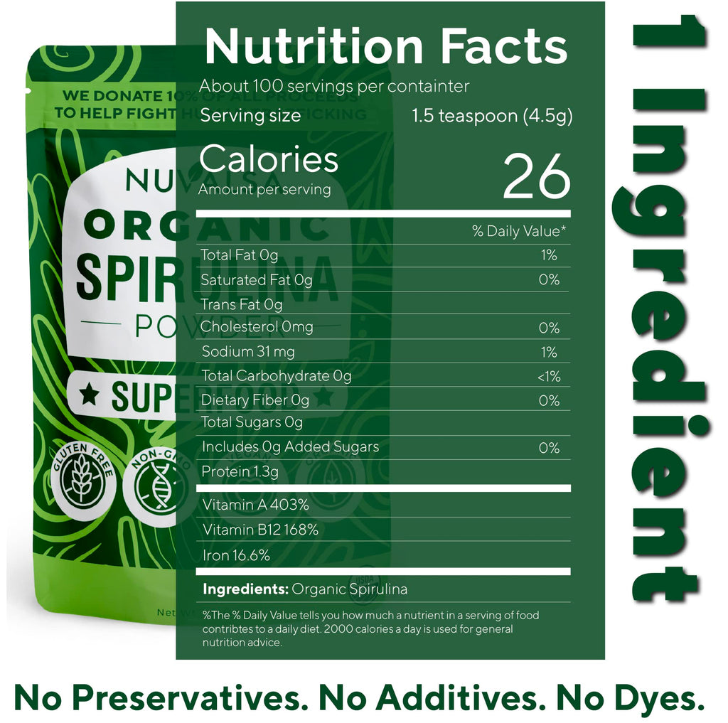 USDA certified spirulina superfood