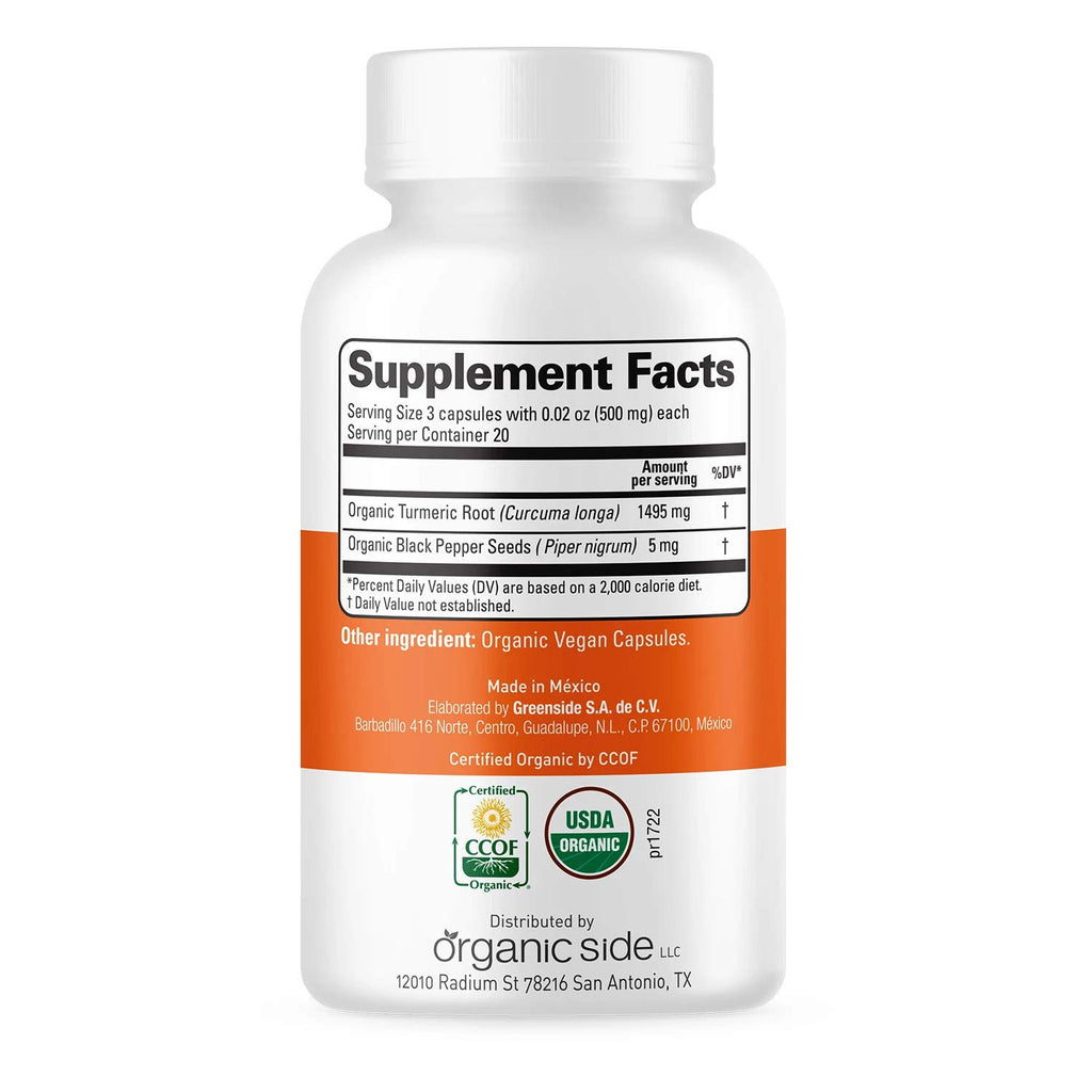 USDA certified turmeric supplement