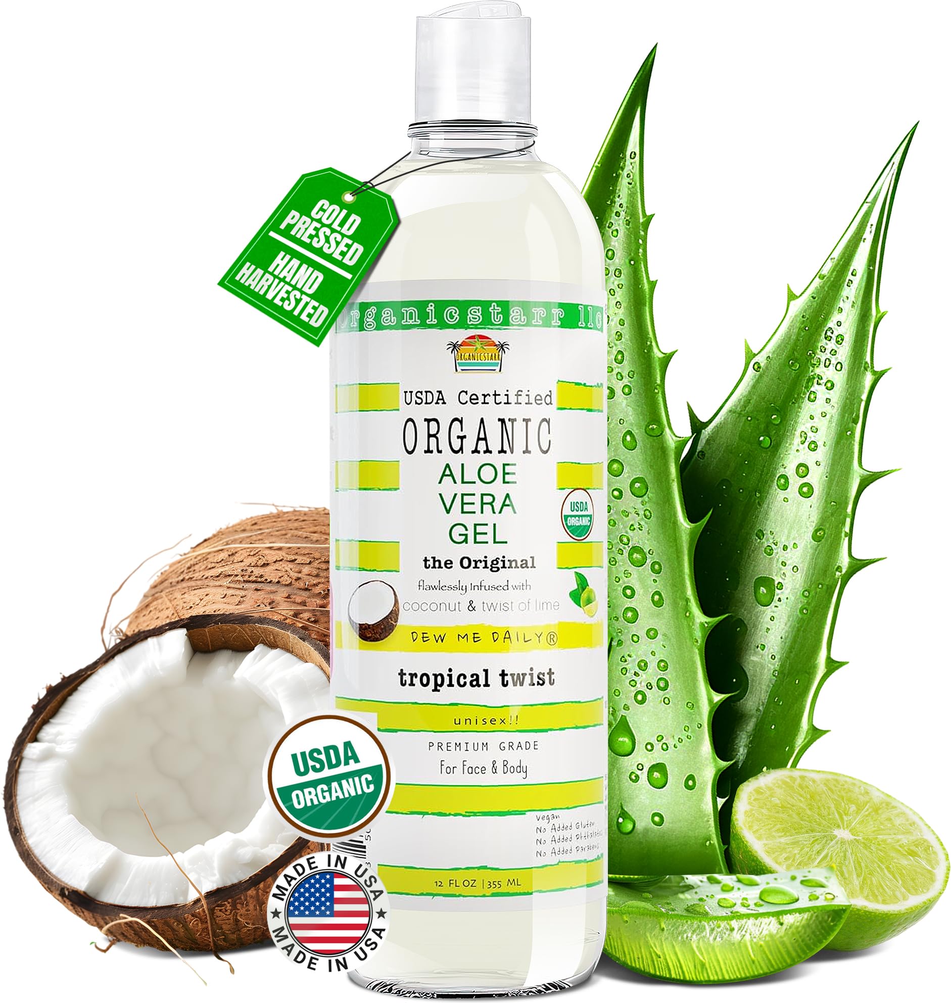 USDA organic aloe vera gel