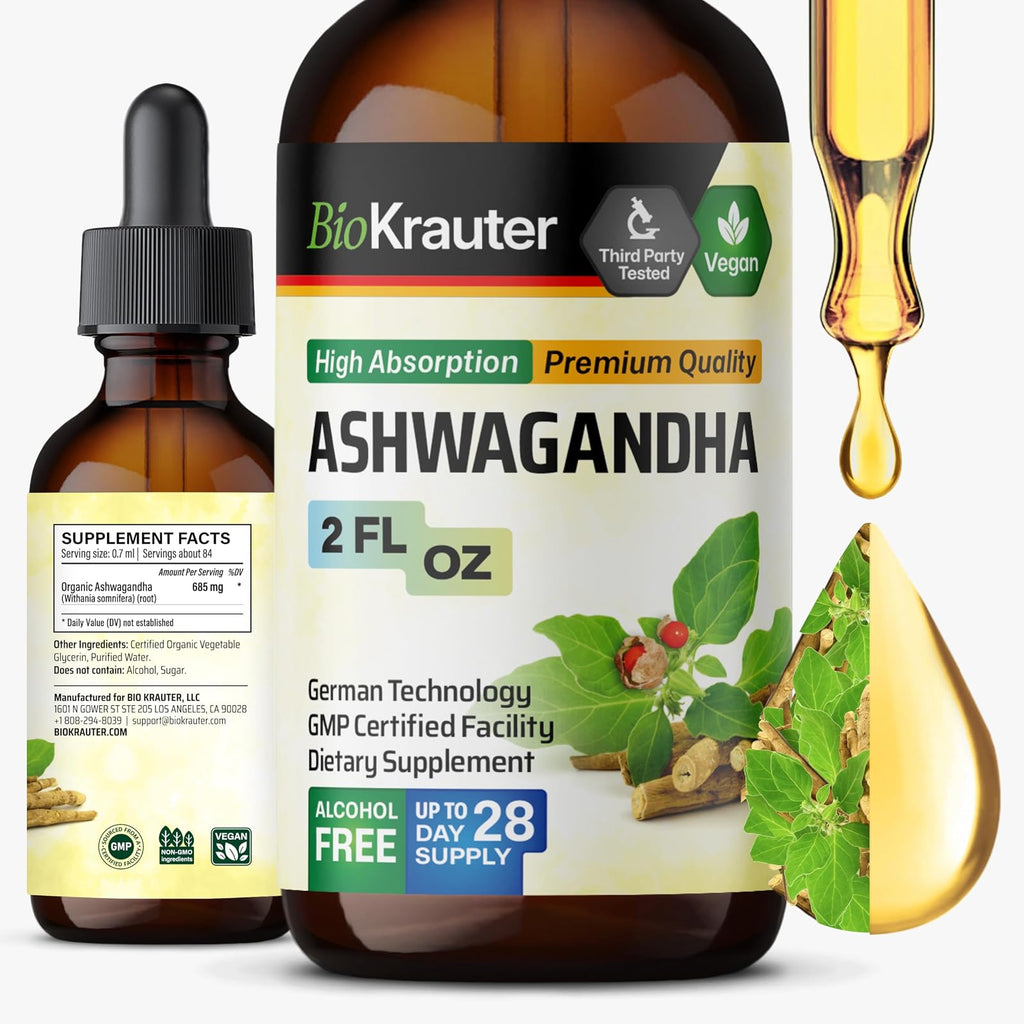 USDA Organic ashwagandha drops benefits