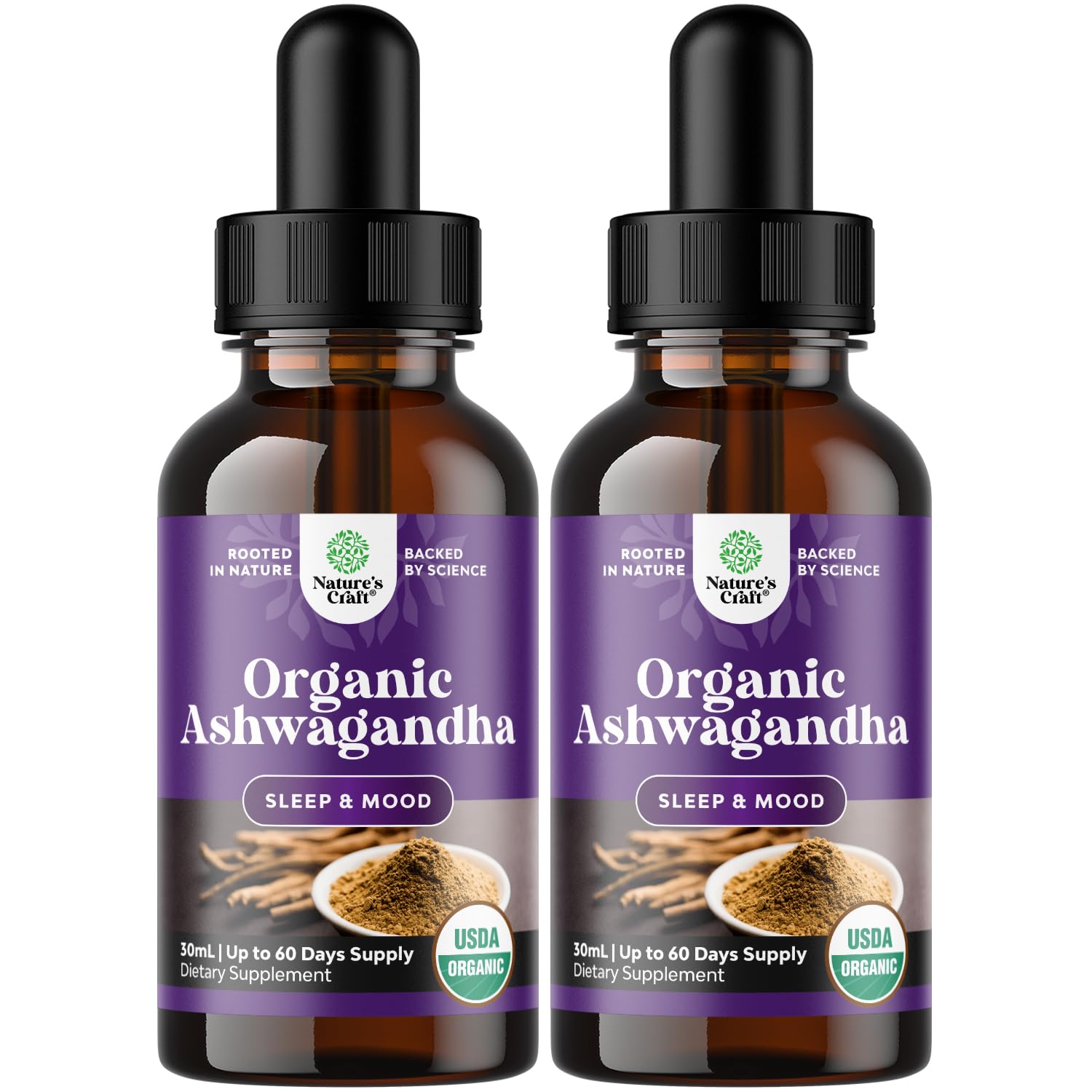 USDA organic ashwagandha liquid drops