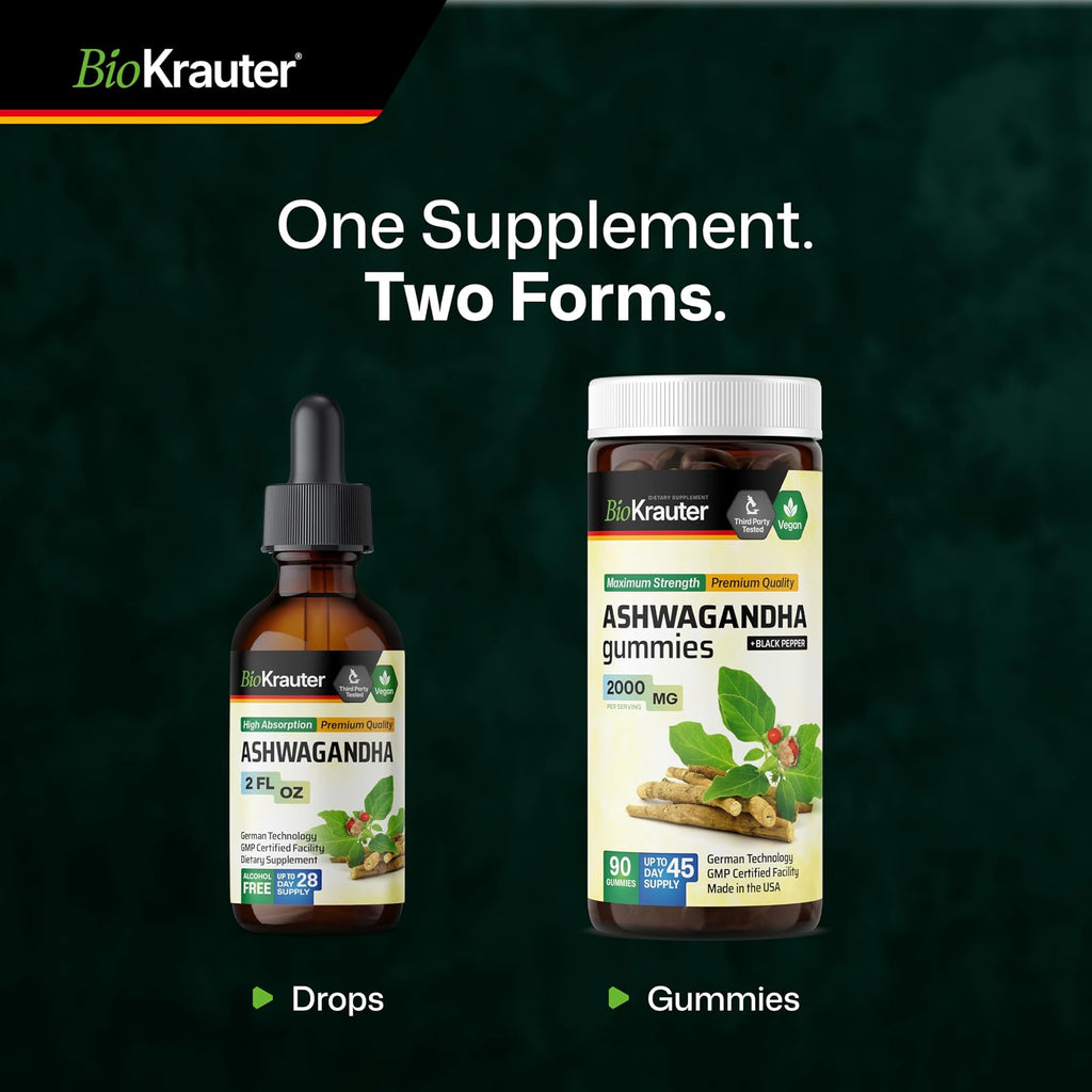 USDA Organic ashwagandha liquid supplement