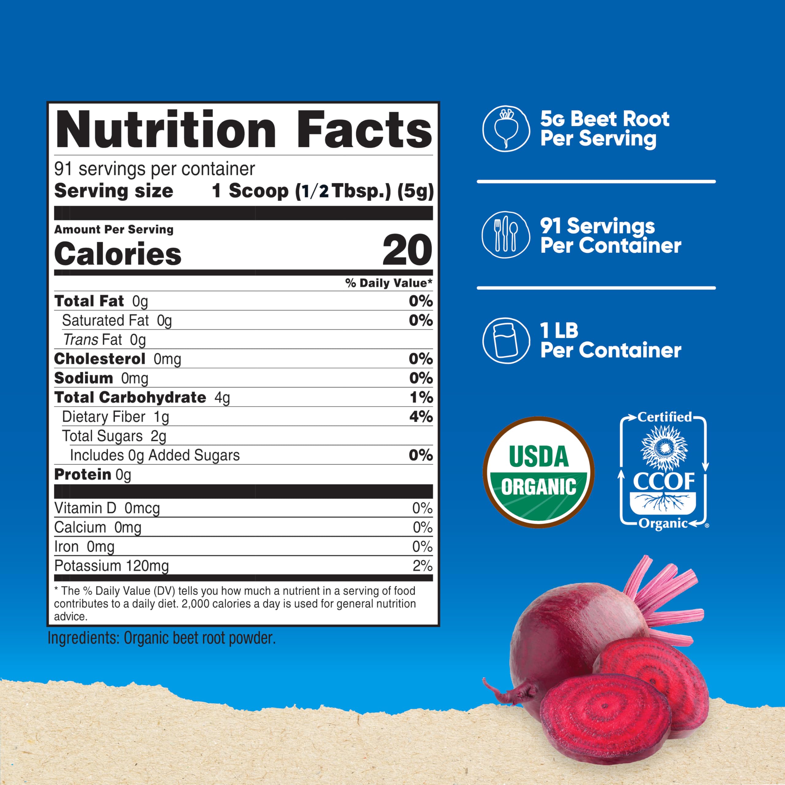 USDA organic beet root powder