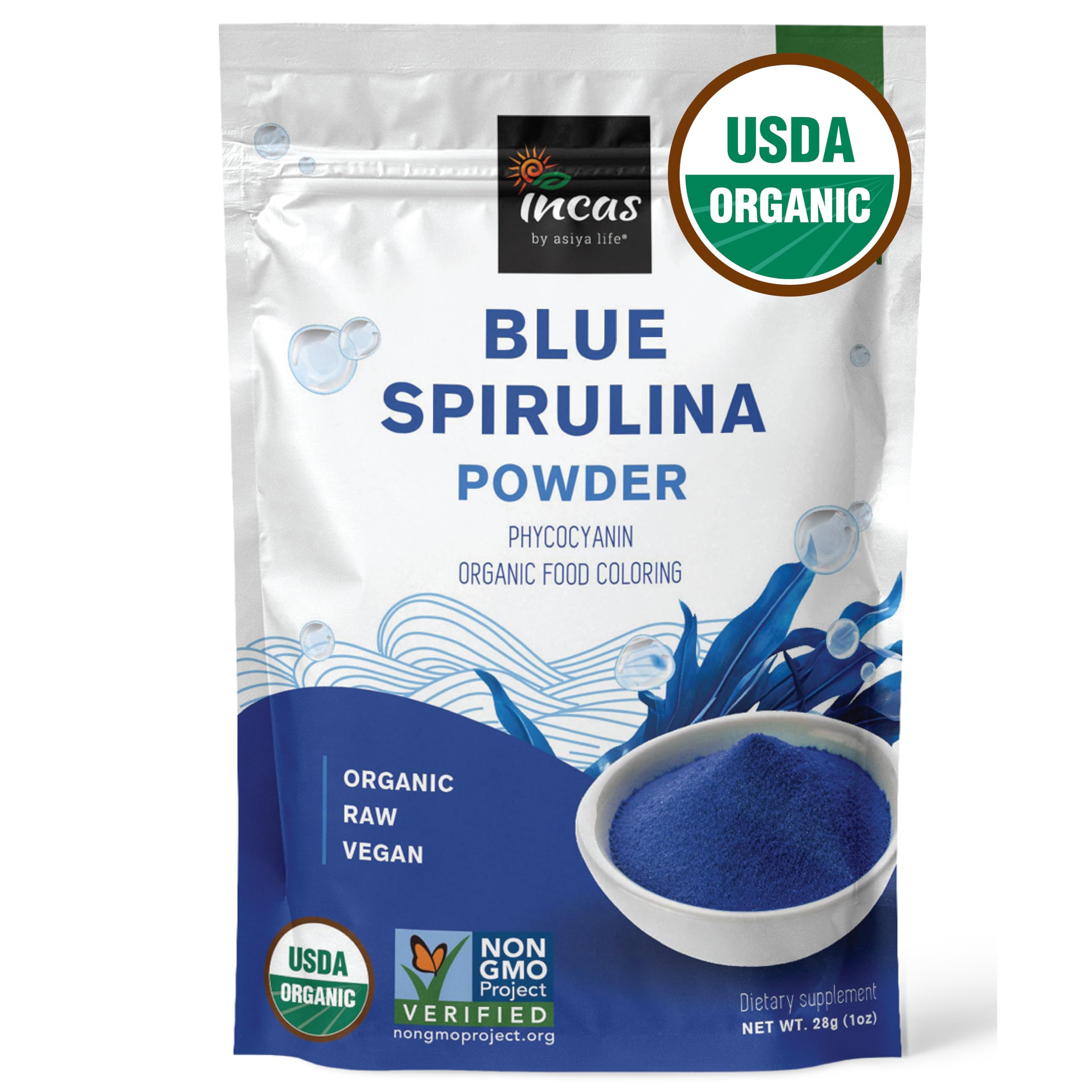 USDA organic blue spirulina powder