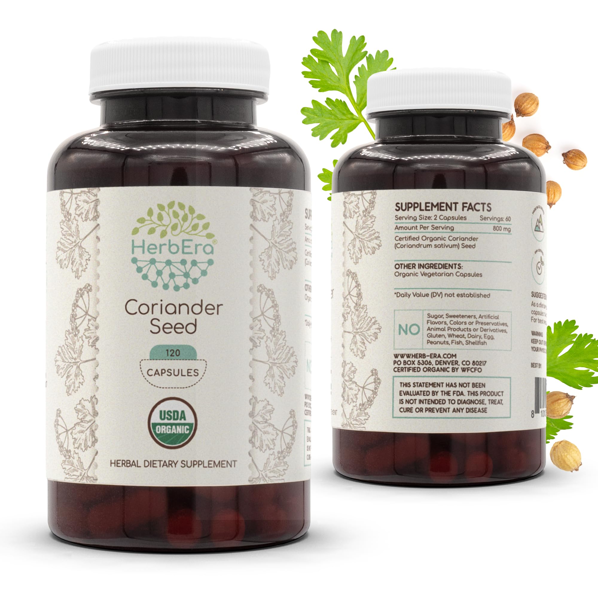 USDA organic coriander seed capsules