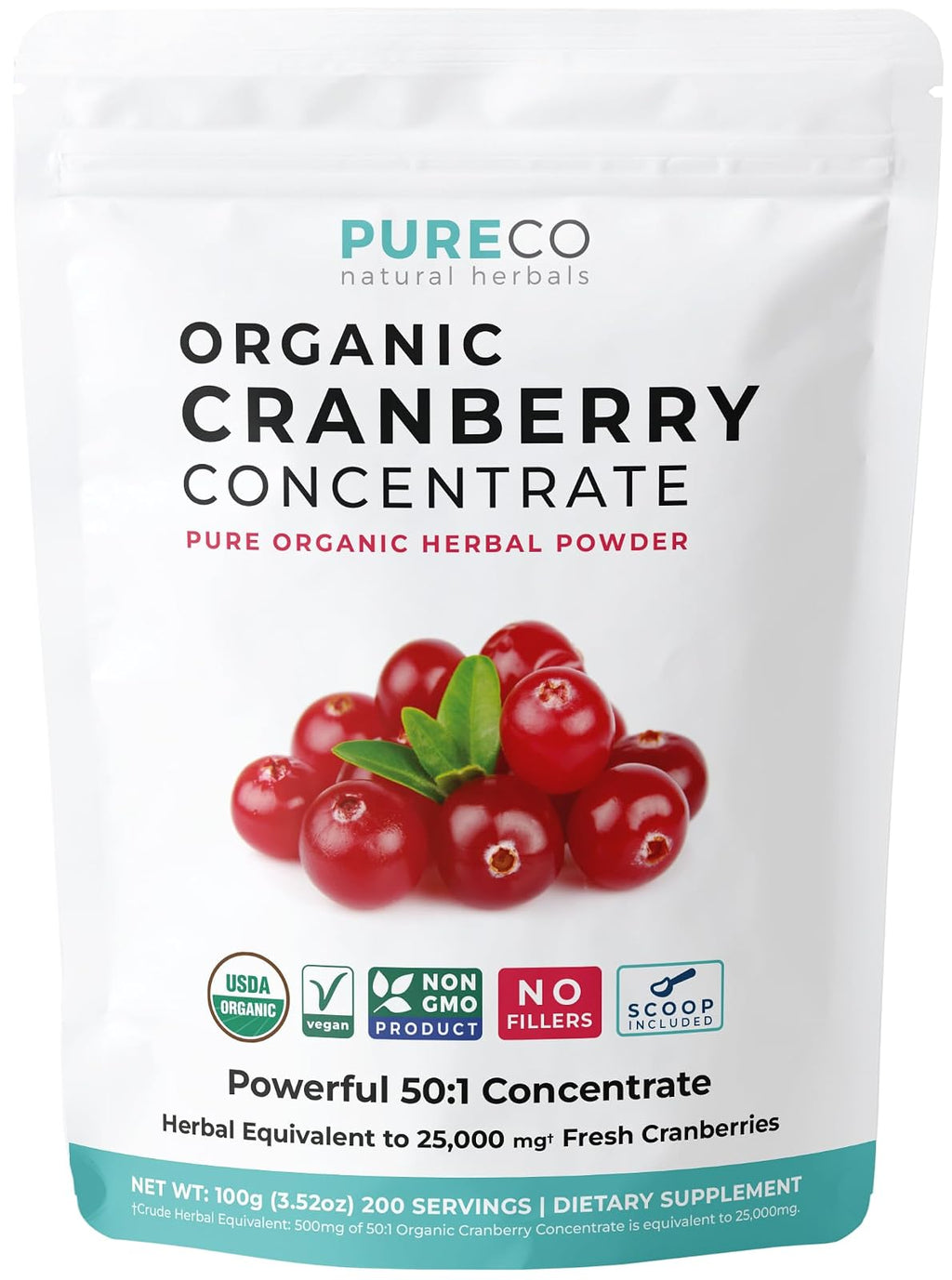 USDA Organic cranberry powder supplement