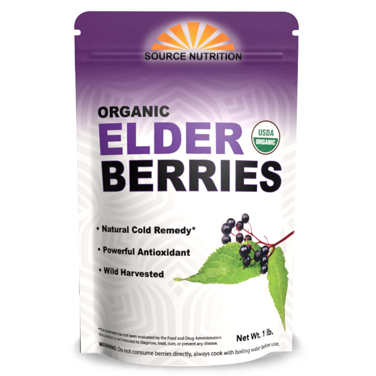 USDA Organic dried elderberries for baking