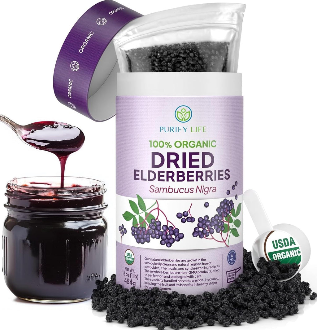 USDA organic dried elderberries for health