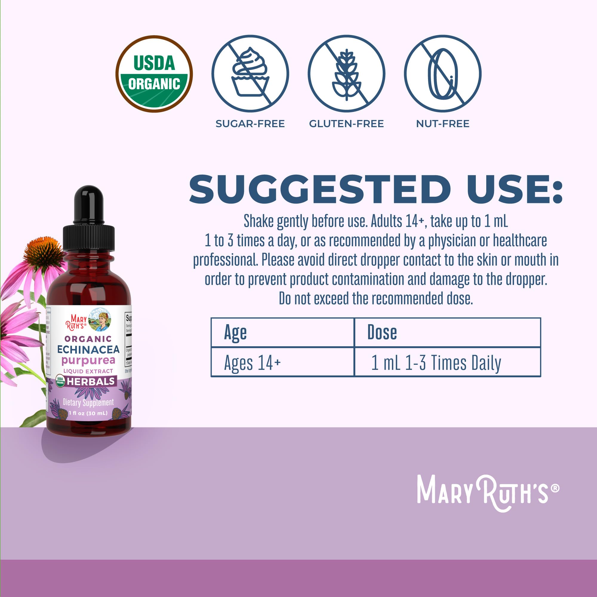 USDA organic echinacea for natural healing
