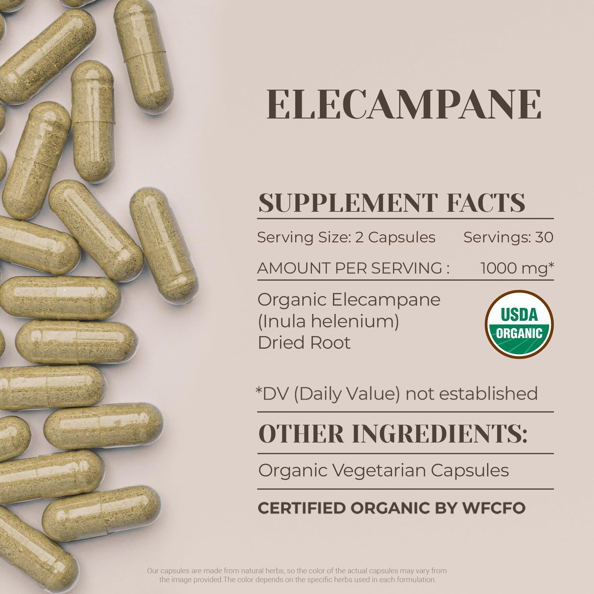 USDA organic elecampane for wellness