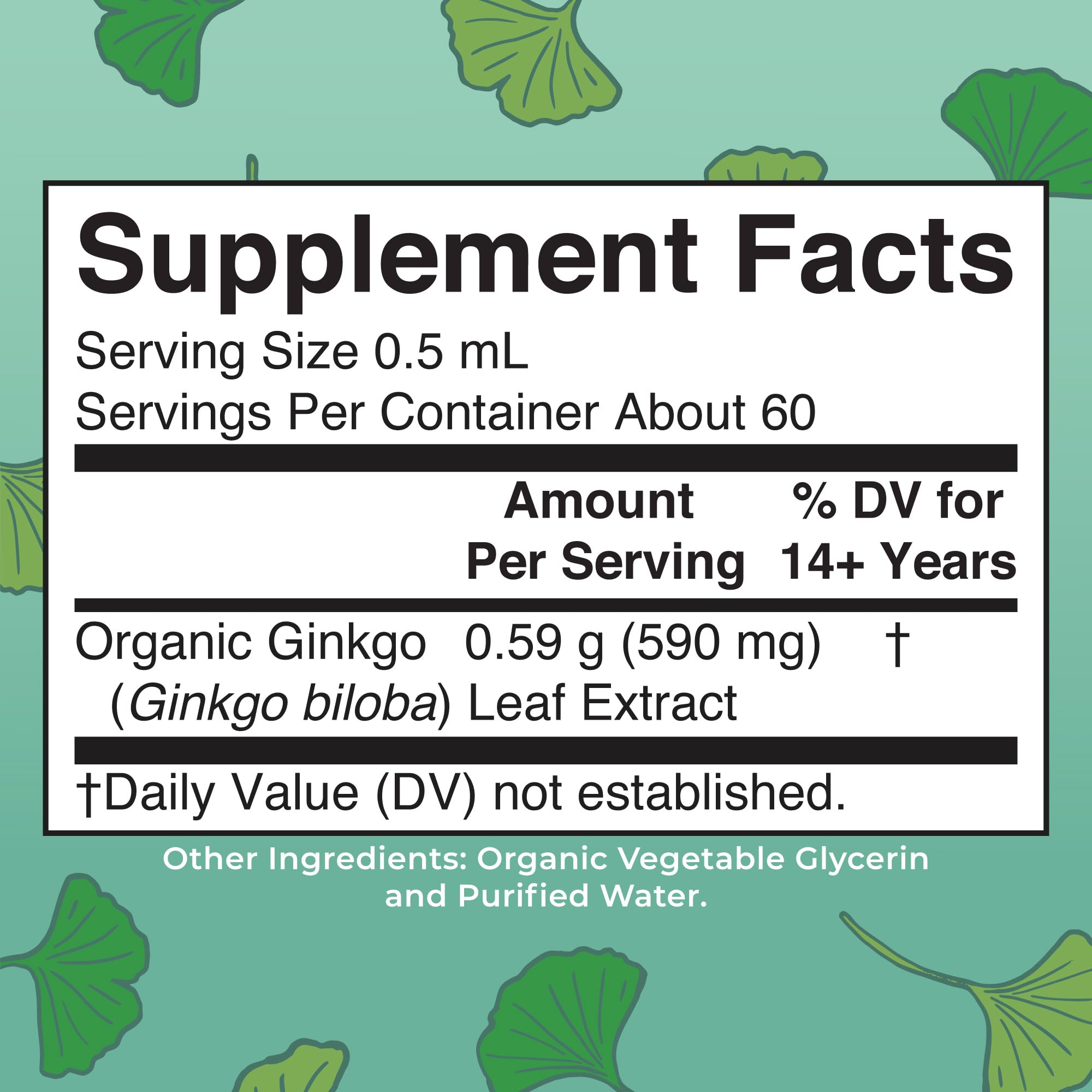 USDA organic ginkgo biloba extract