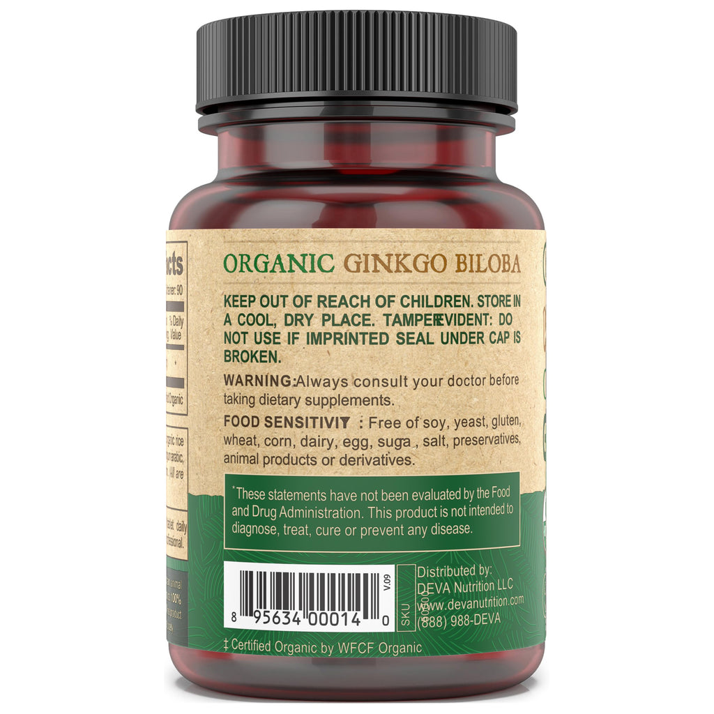 USDA organic ginkgo biloba