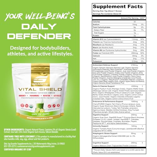 USDA organic greens for vitality