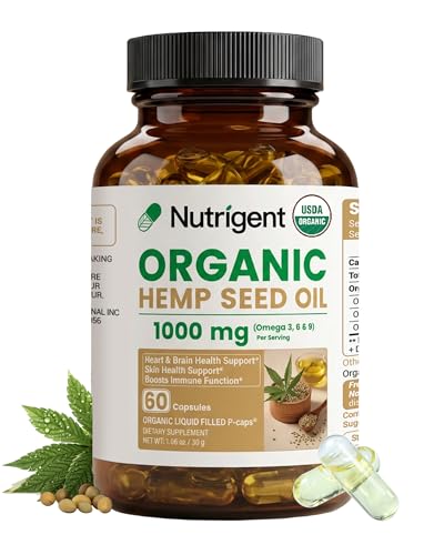 USDA Organic hemp seed oil capsules