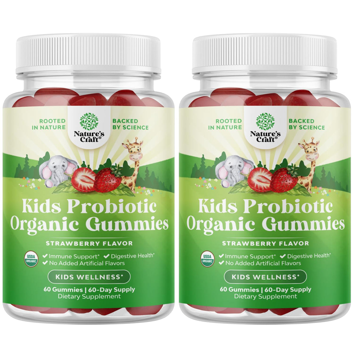 USDA Organic kids gummies for digestion